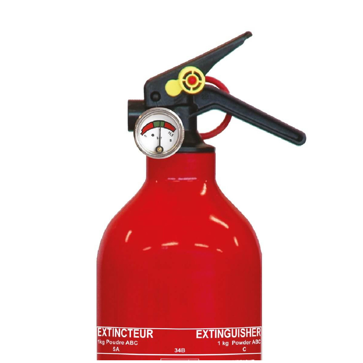 Extincteur voiture avec manomètre - Poudre ABC 1 kg