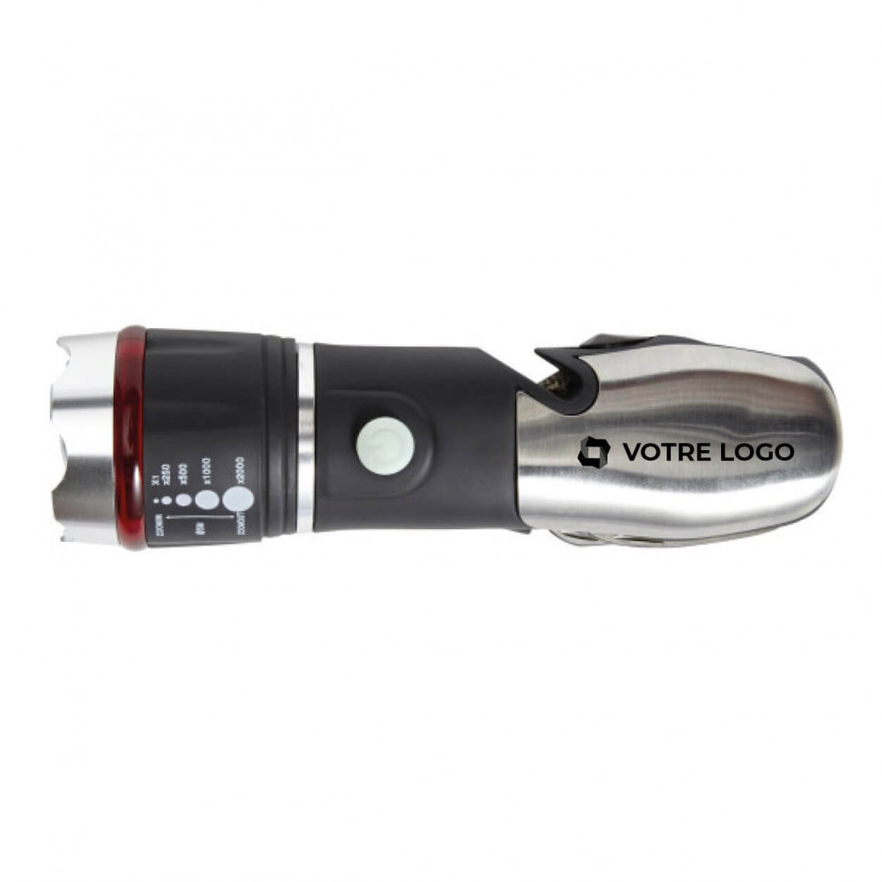Torche en aluminium multifonctions personnalisée | Lampe, brise-vitre