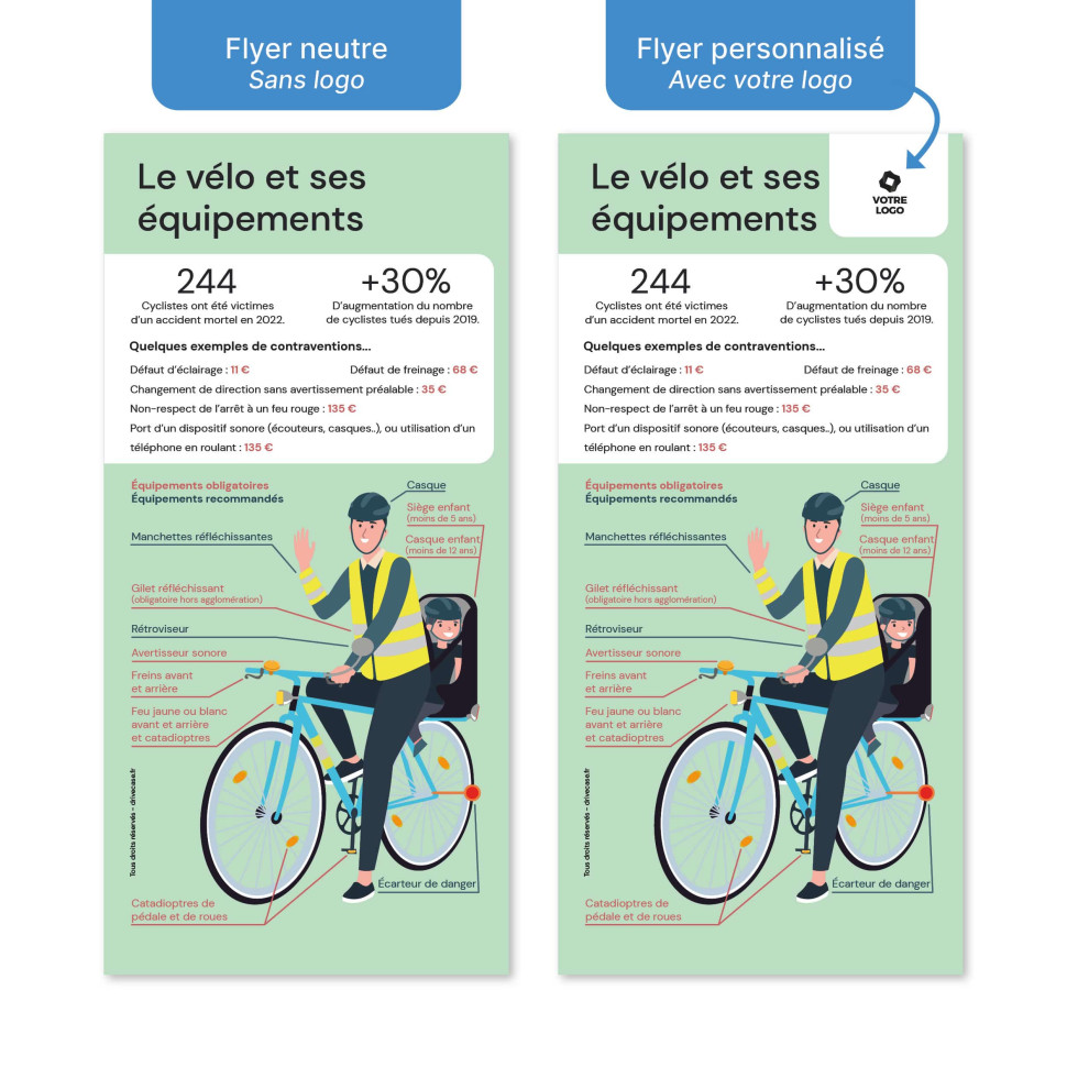 Flyer de sensibilisation au code de la route à vélo et aux équipements ...