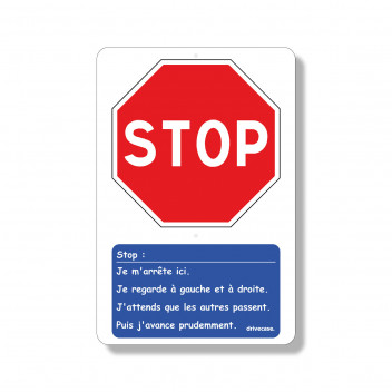 Panneau pédagogique Piste cyclable obligatoire