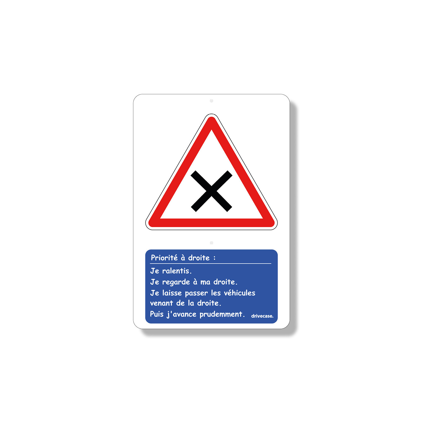 Panneau pédagogique priorité à droite