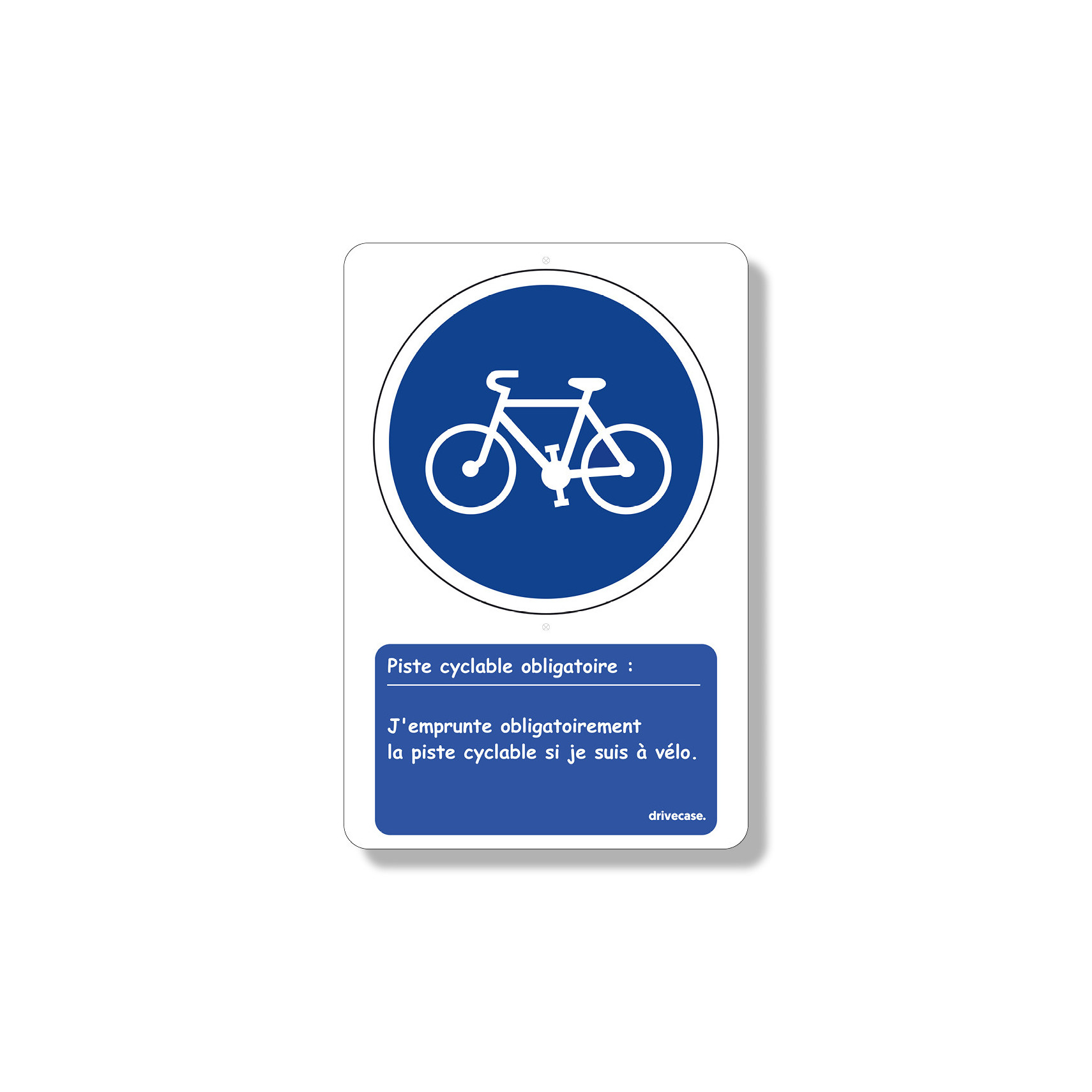 Panneau pédagogique Piste cyclable obligatoire